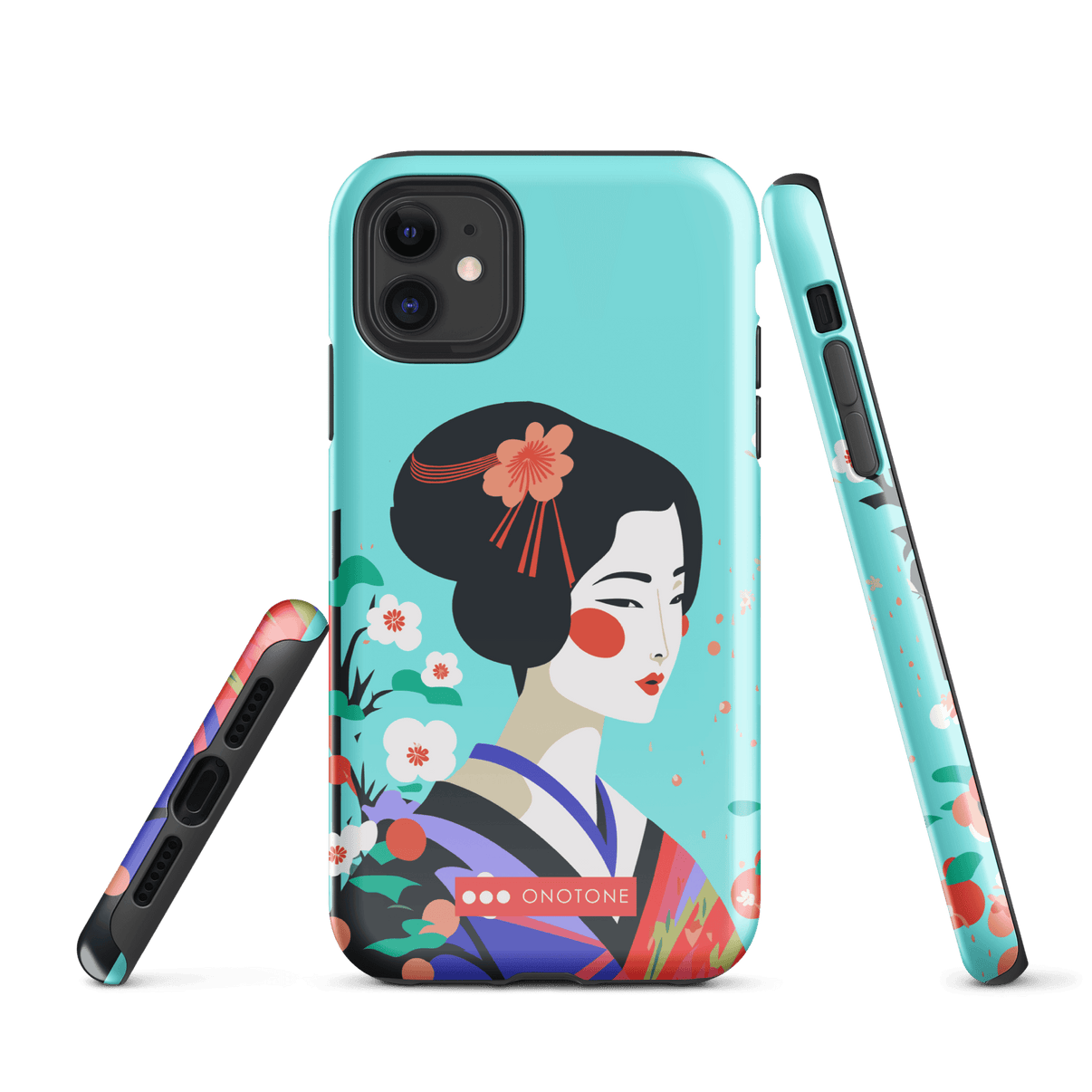 Dual Layer Japanese geisha blue iPhone® Case – Onotone
