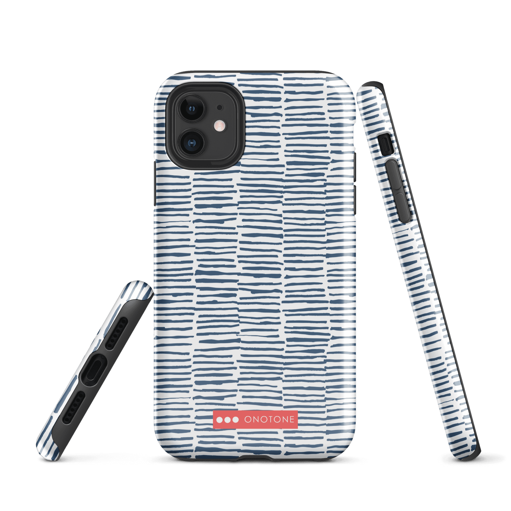 Japanese design indigo iPhone® Case with blue lines – Onotone