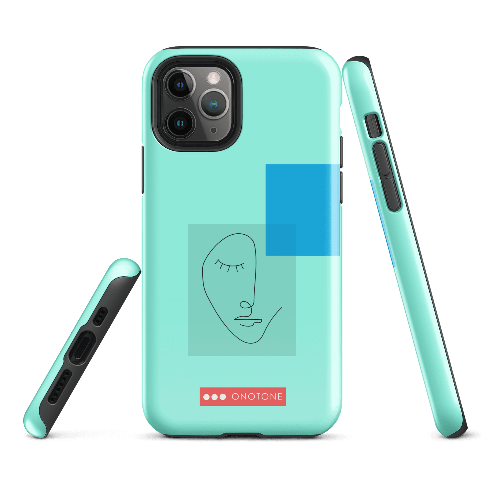 Dual Layer blue modern iPhone® Case – Onotone
