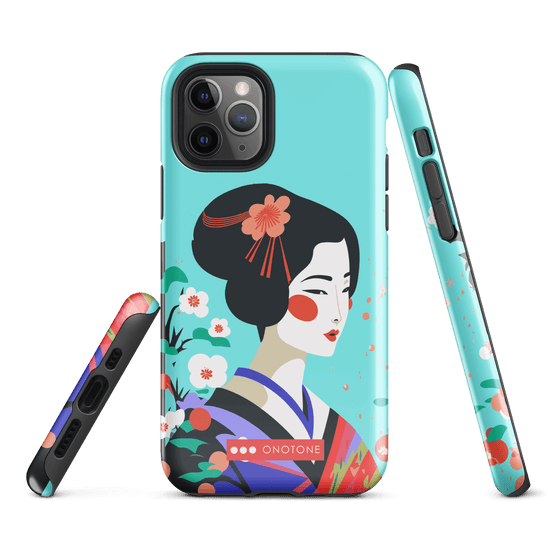 Dual Layer Japanese geisha blue iPhone® Case – Onotone