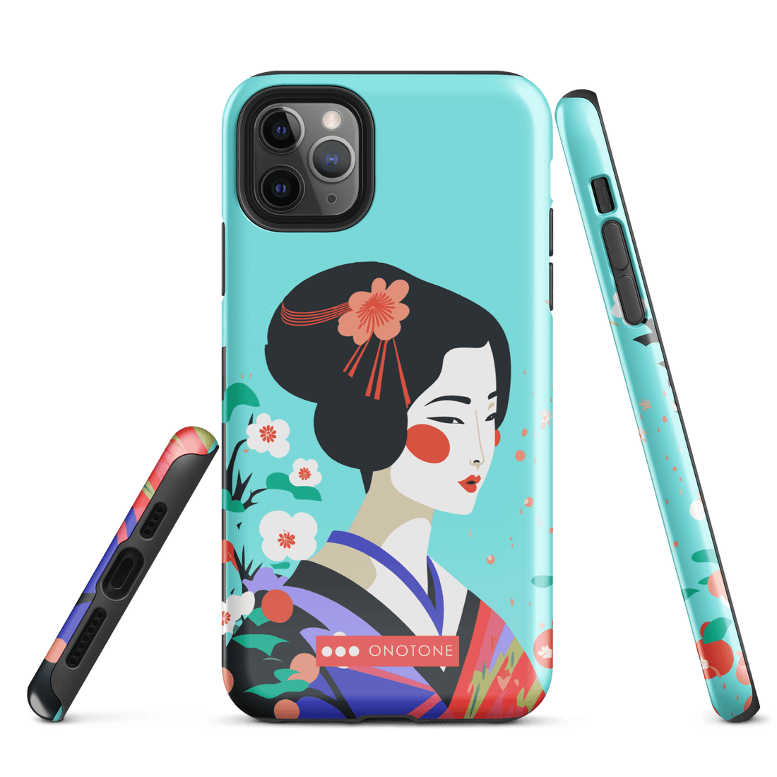 Dual Layer Japanese geisha blue iPhone® Case – Onotone