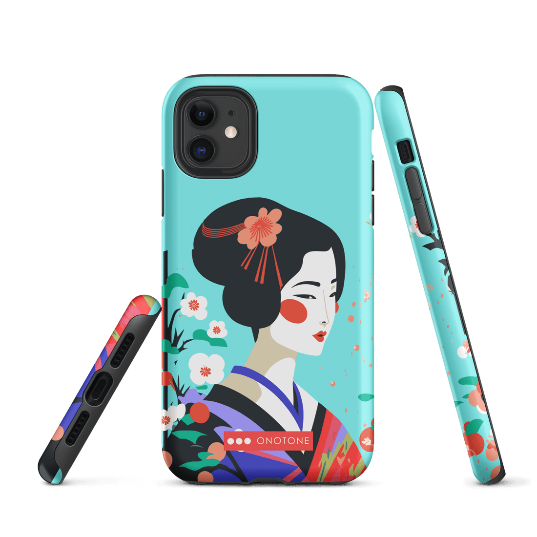Dual Layer Japanese geisha blue iPhone® Case – Onotone