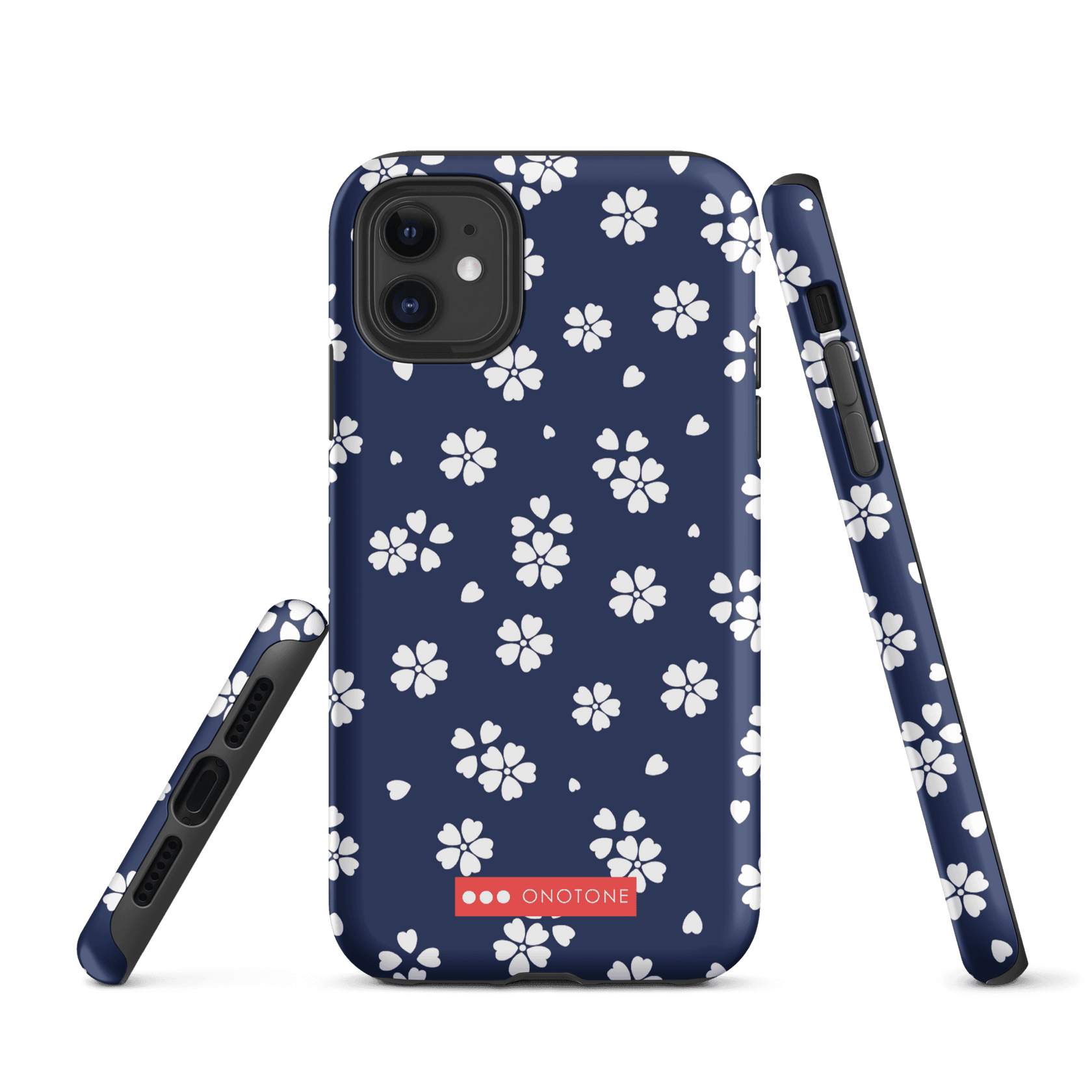 Japanese design indigo iPhone® Case with blue sakura patterns – Onotone