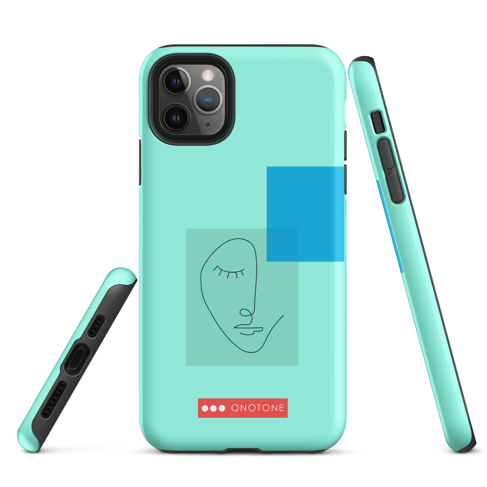 Dual Layer blue modern iPhone® Case – Onotone
