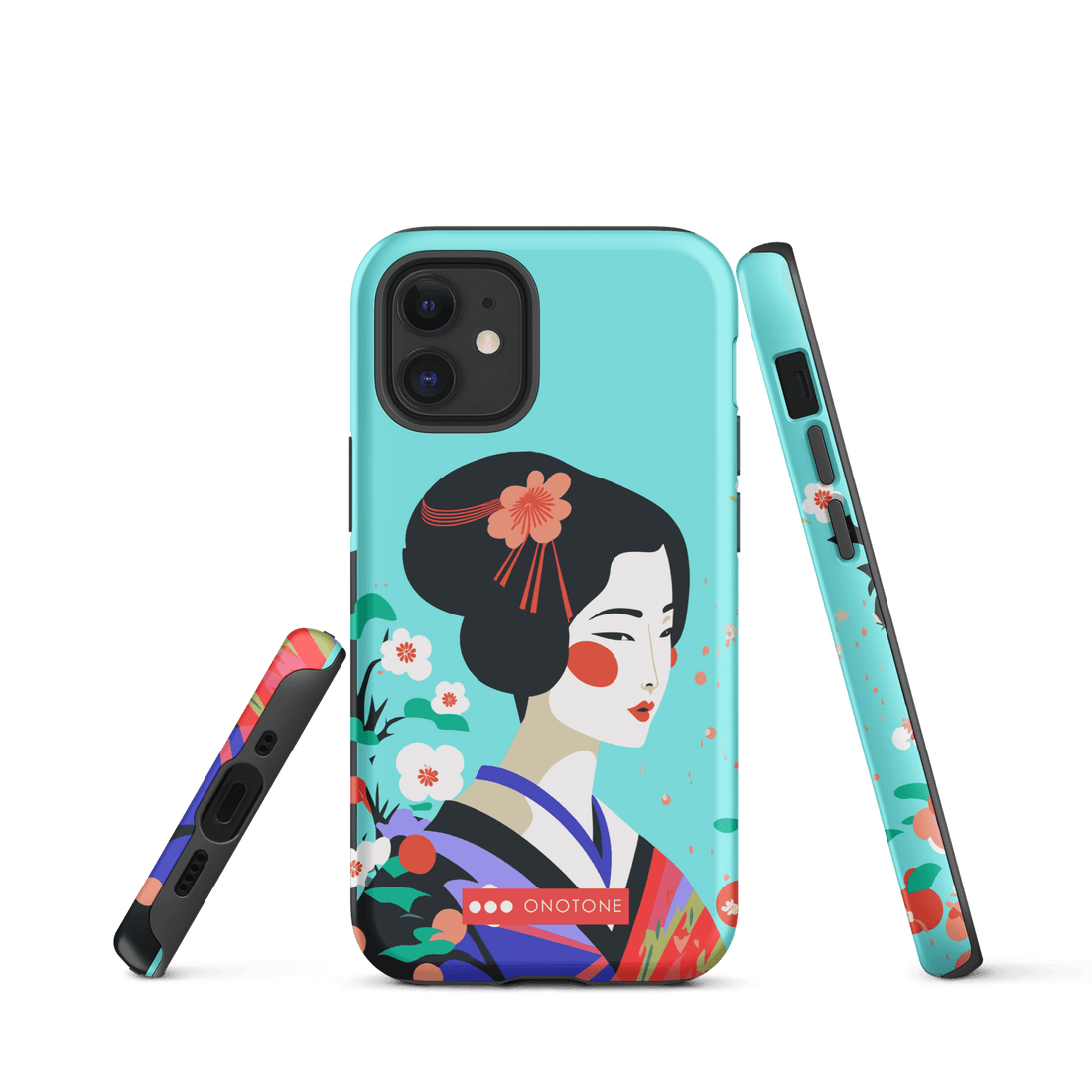 Dual Layer Japanese geisha blue iPhone® Case – Onotone