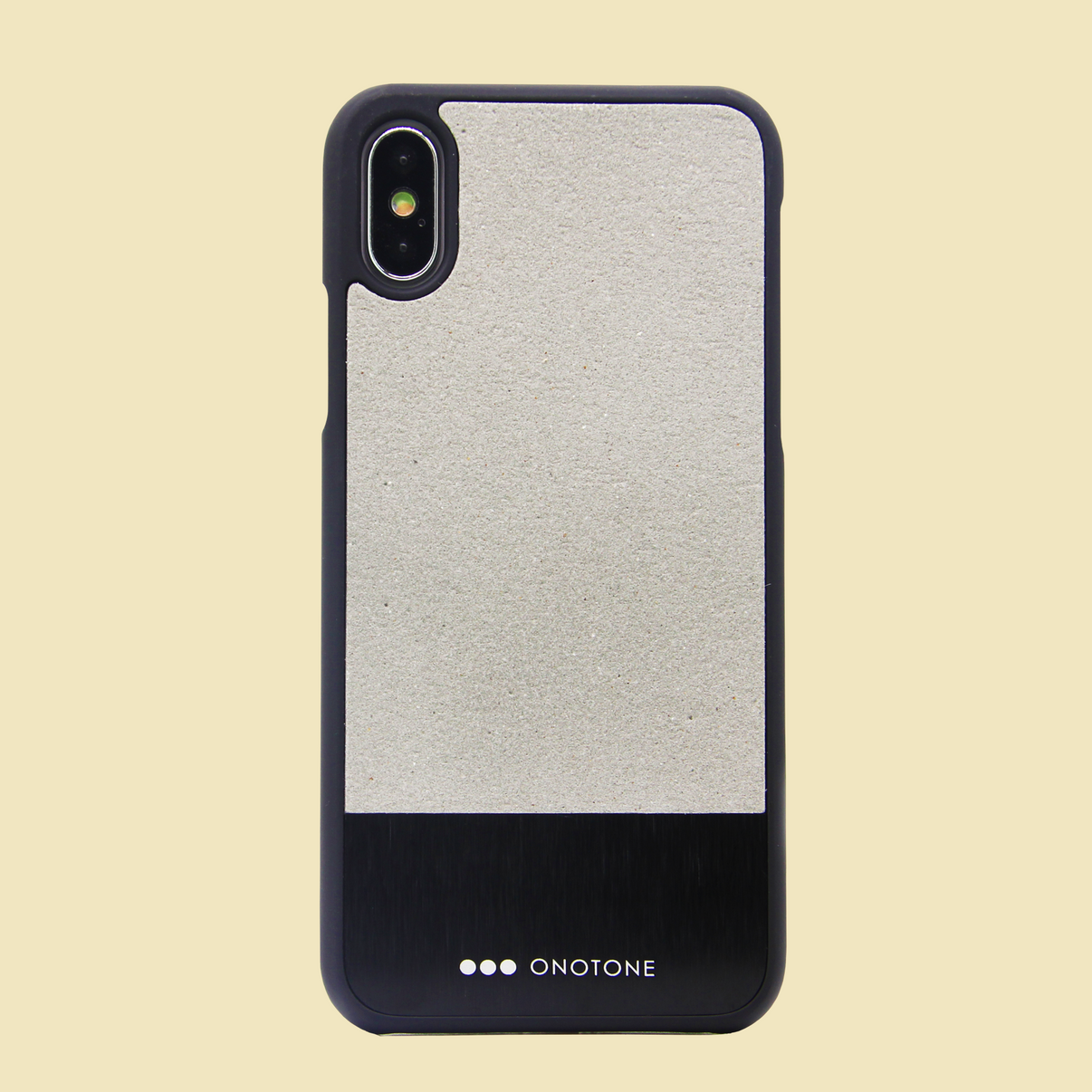 concrete iPhone xs cases made with concrete, black aluminum – Onotone