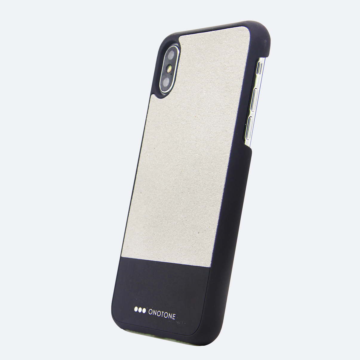 concrete iPhone xs cases made with concrete, black aluminum – Onotone